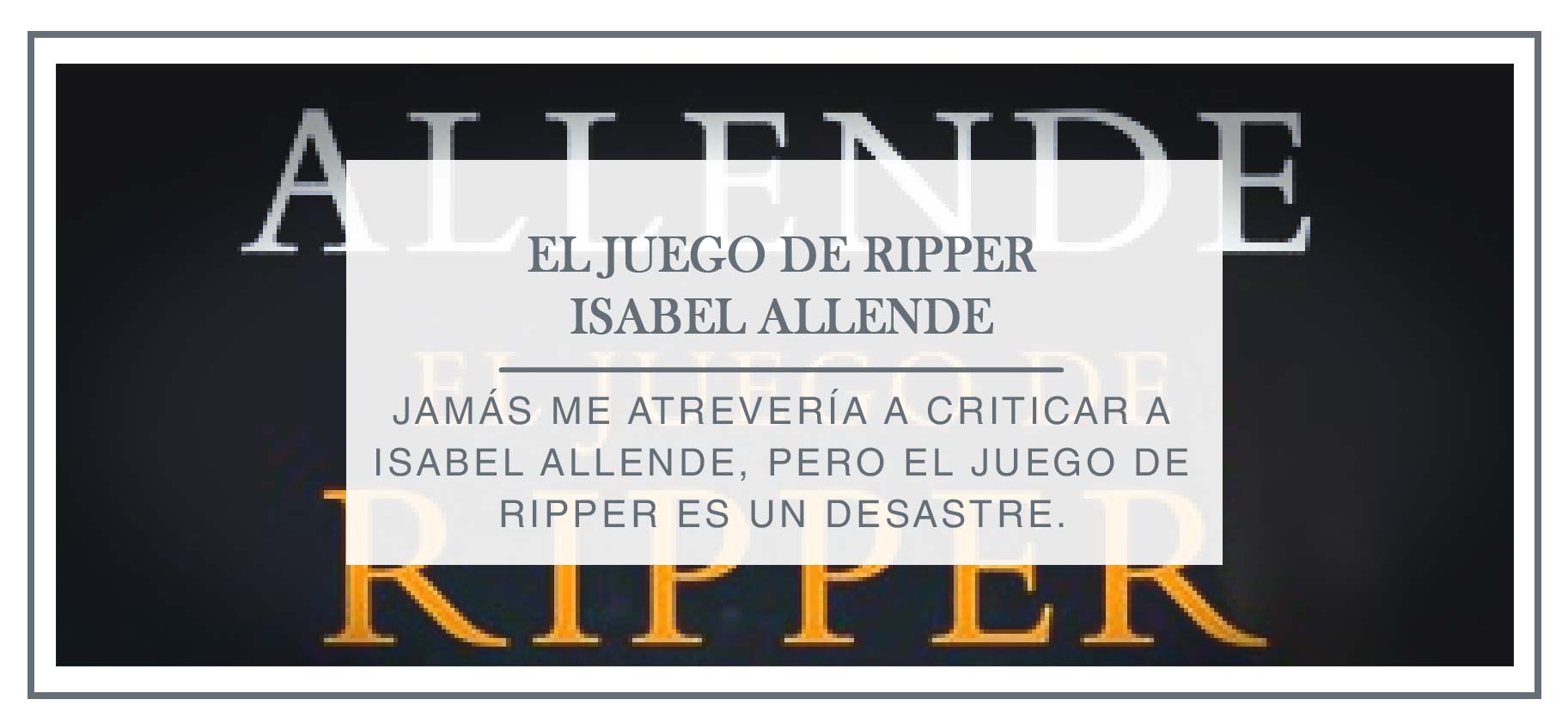 Reseña: El juego de Ripper